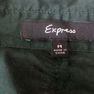 Express | Tops | Express Emerald Green Button Down Wgold Buttons | Poshmark